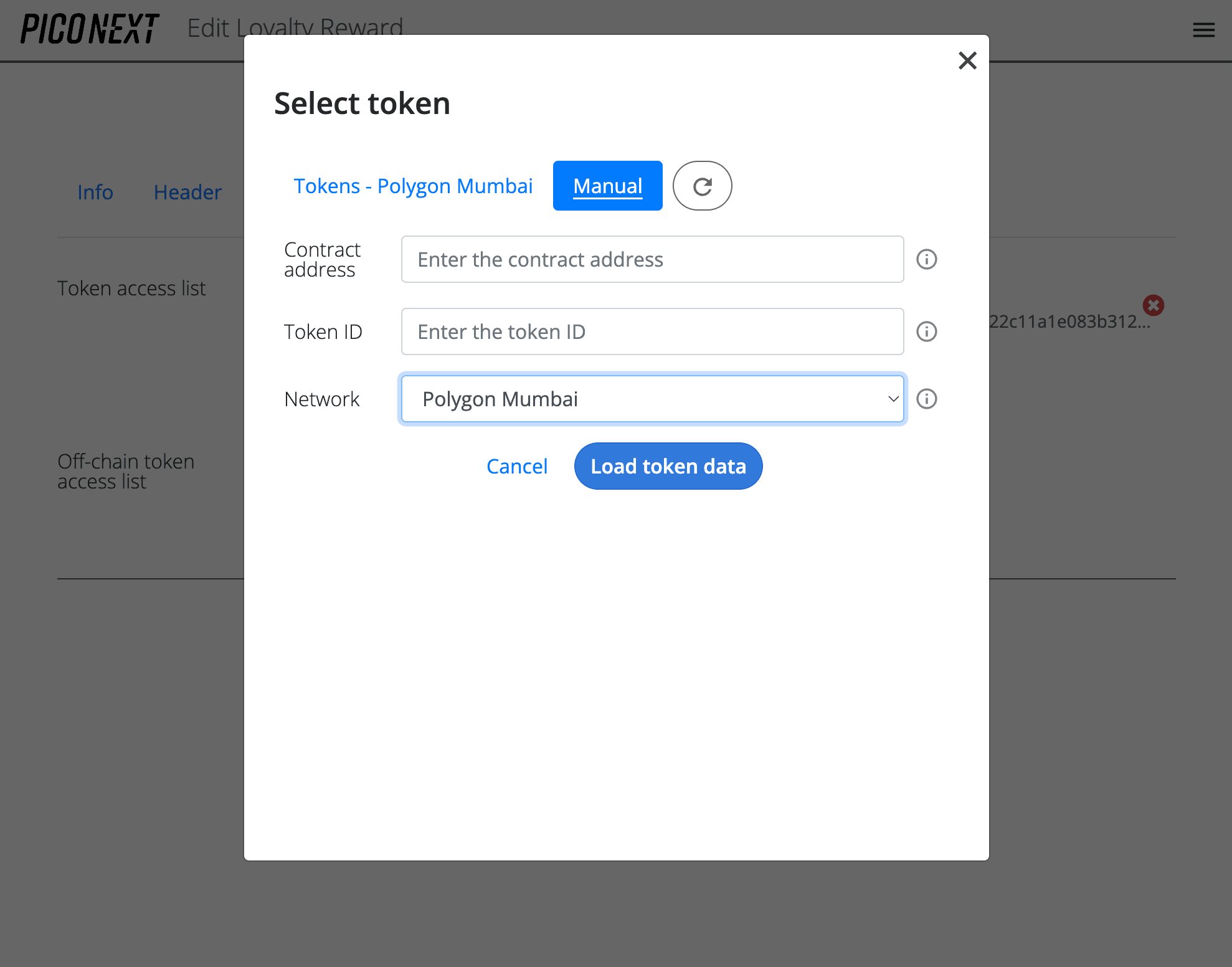 Create a loyalty reward - PicoNext