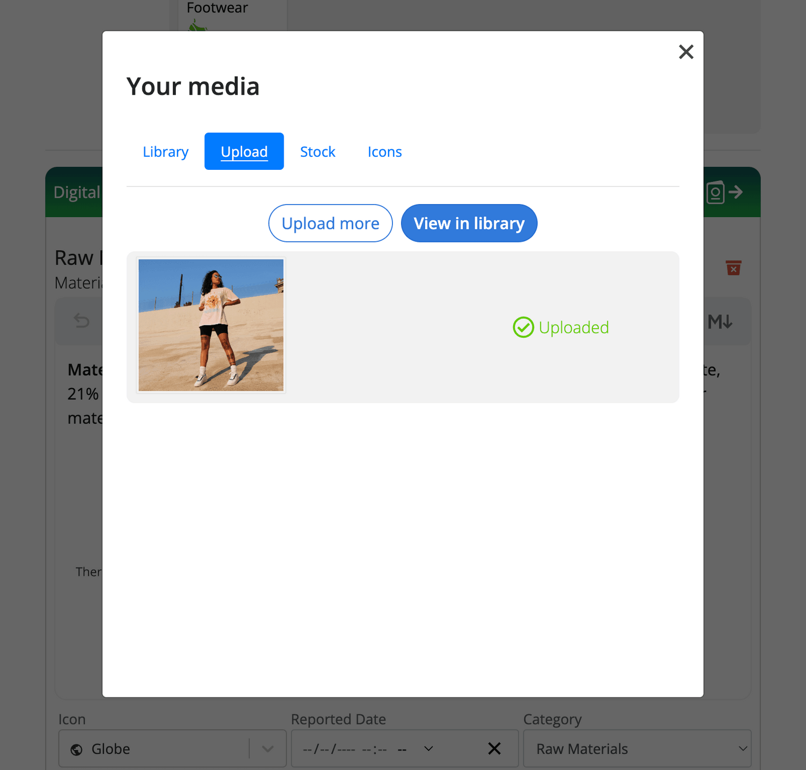 Upload media to a user or brand library - PicoNext