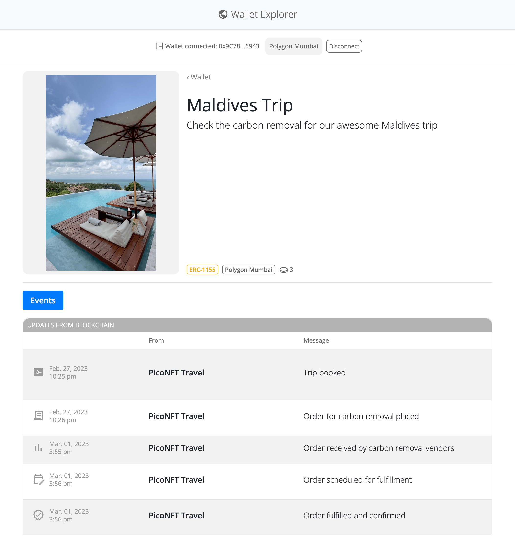 PicoNext - Support - View tokens and benefits in Wallet Explorer