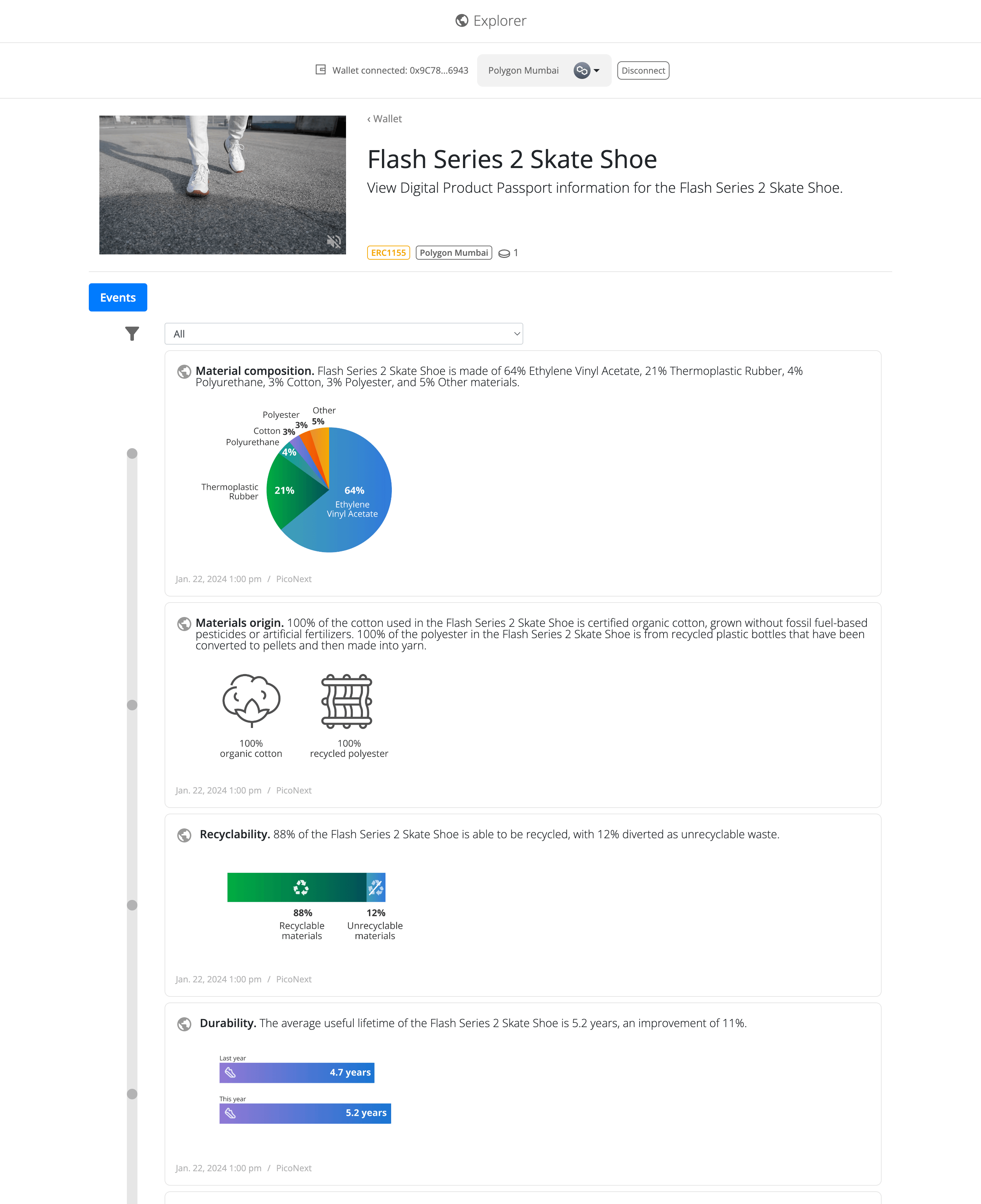 View tokens and benefits in Token Explorer - PicoNext