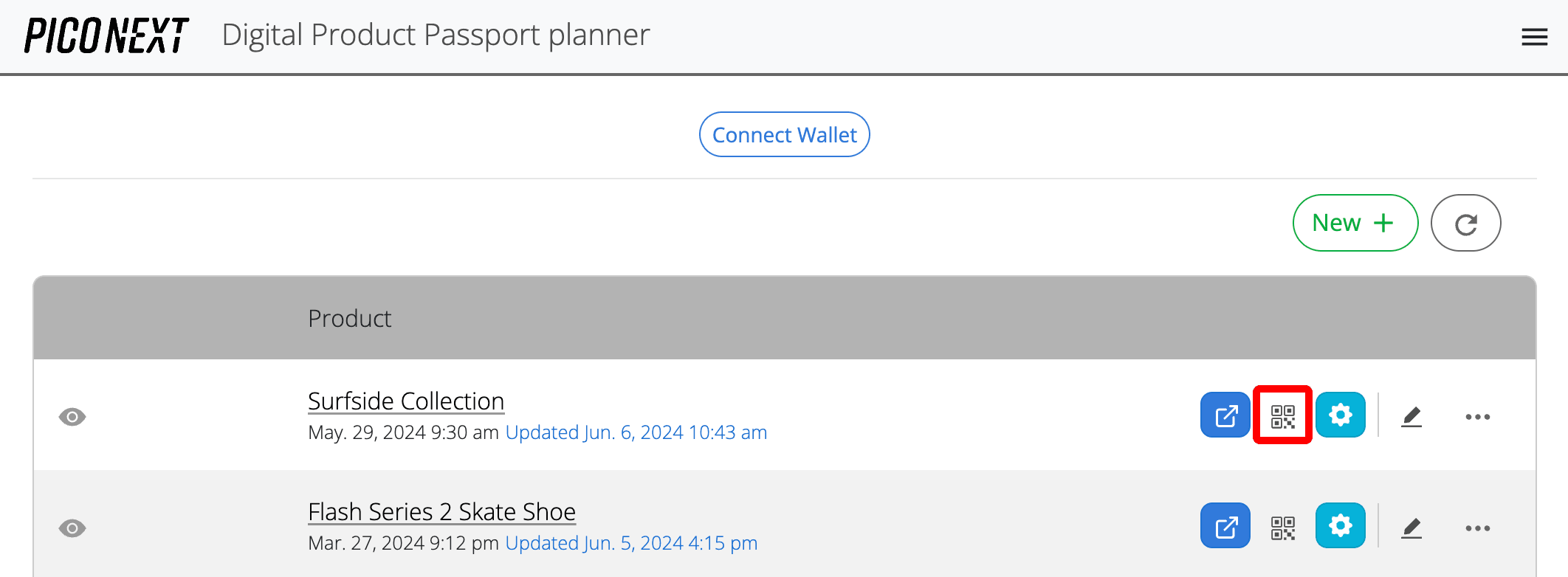 Download a QR code for your Digital Product Passport - PicoNext
