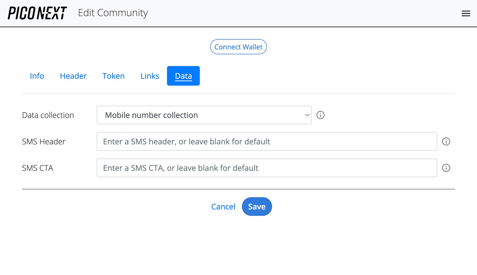 Create a token-enabled community - PicoNext
