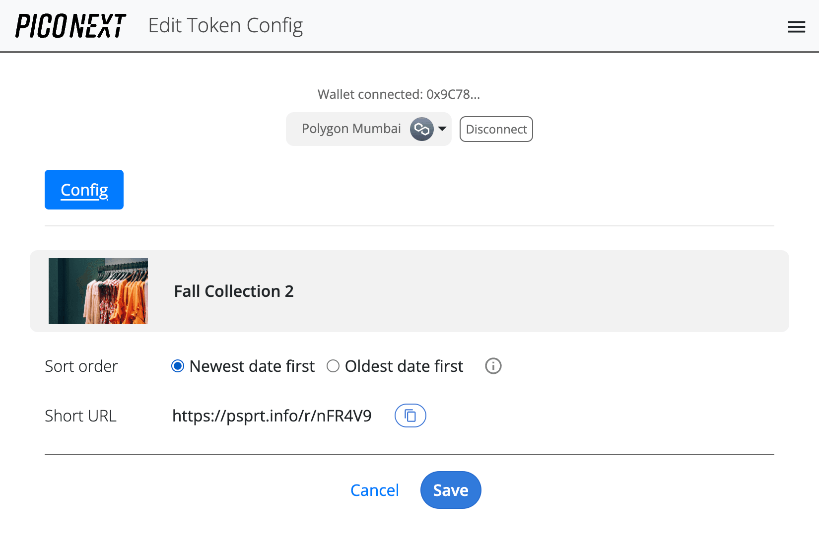 Adjust Display Options using Token Config - PicoNext